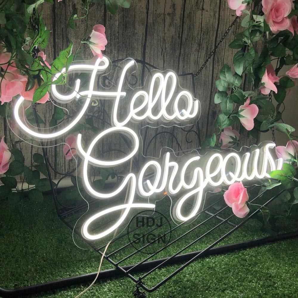 HDJSign - Hello Gorgeous Salon Neon Sign