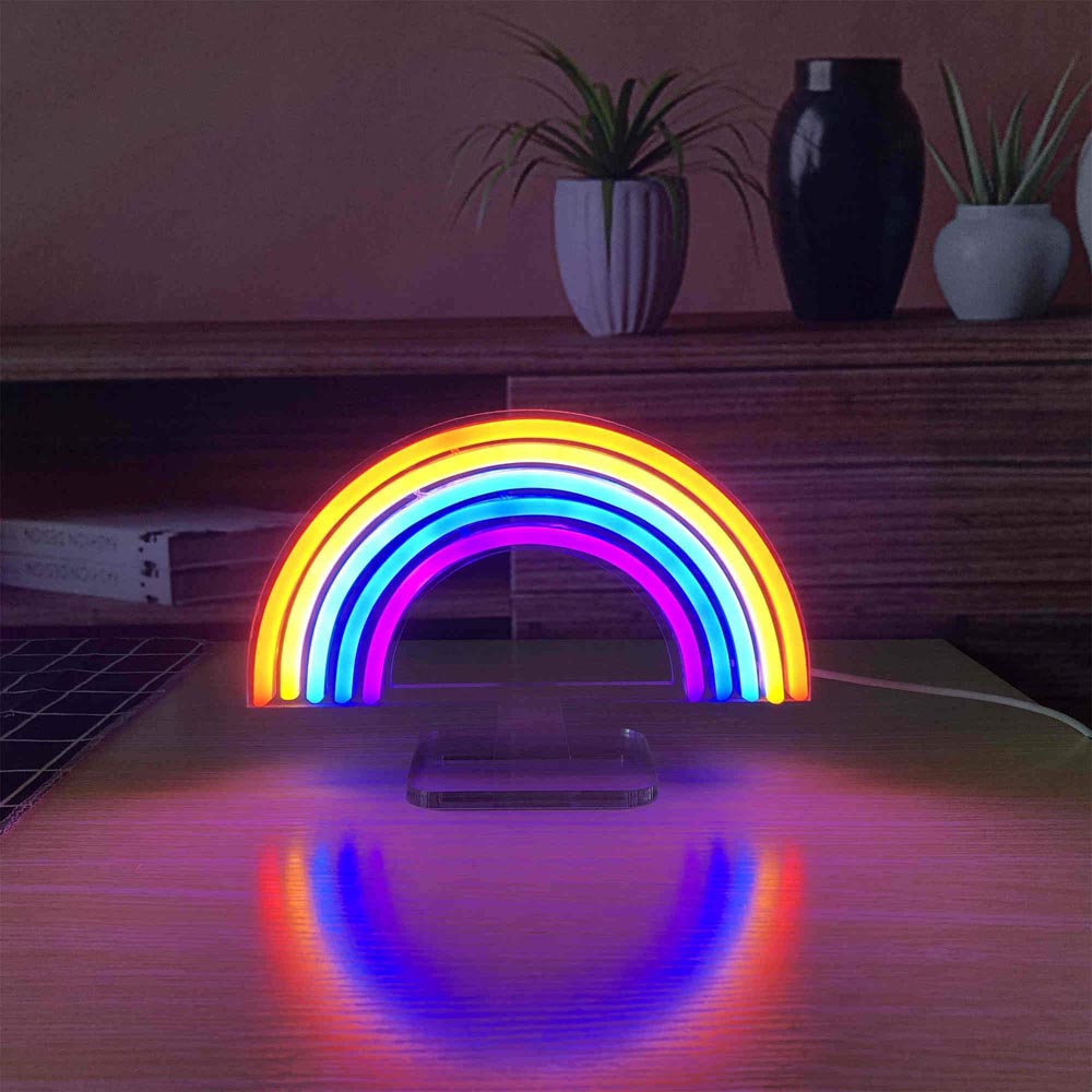 HDJSign - Small Rainbow USB Neon Sign