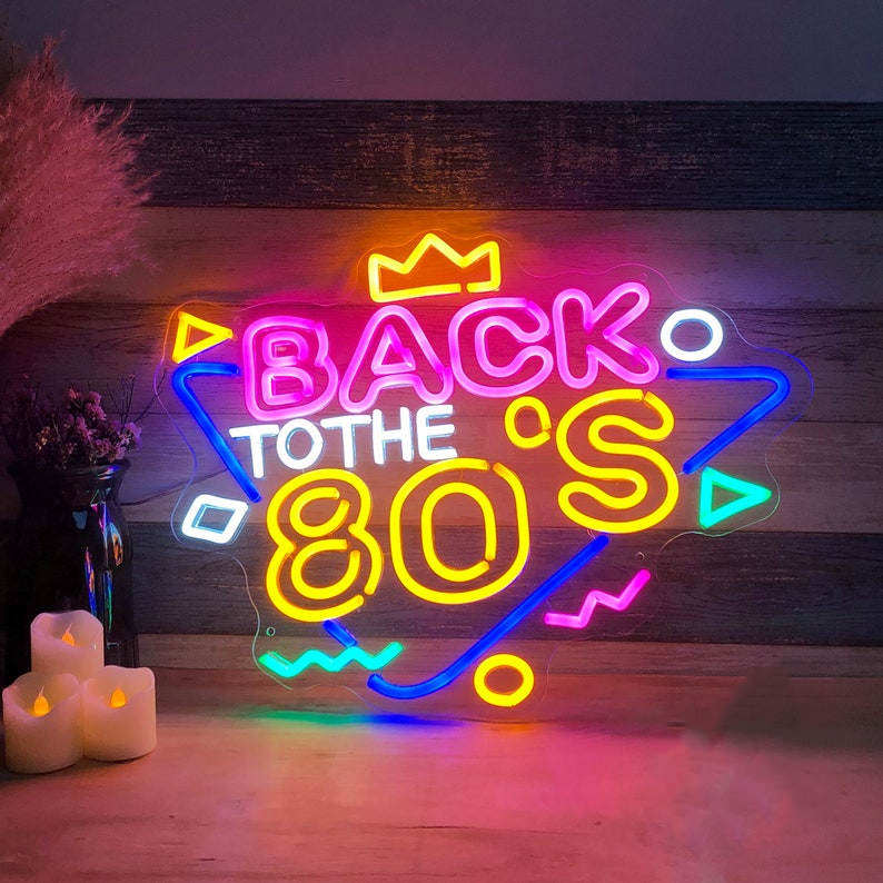 HDJSign - Back to The 80s Bar Neon Sign