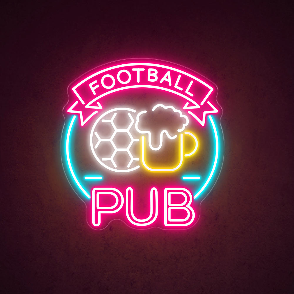 HDJSign - Football Pub Bar Neon Sign