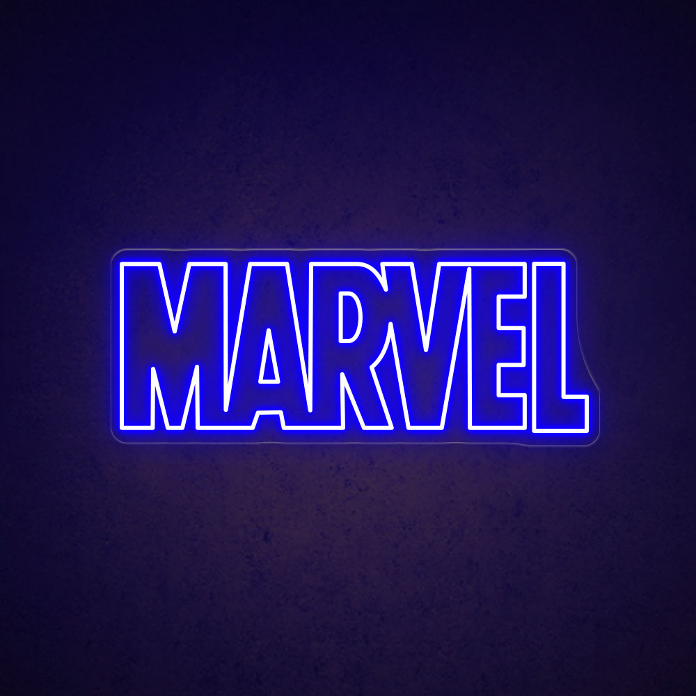 Neon Superhero Logo Confident Superhero Woman Neon Sign Leadership