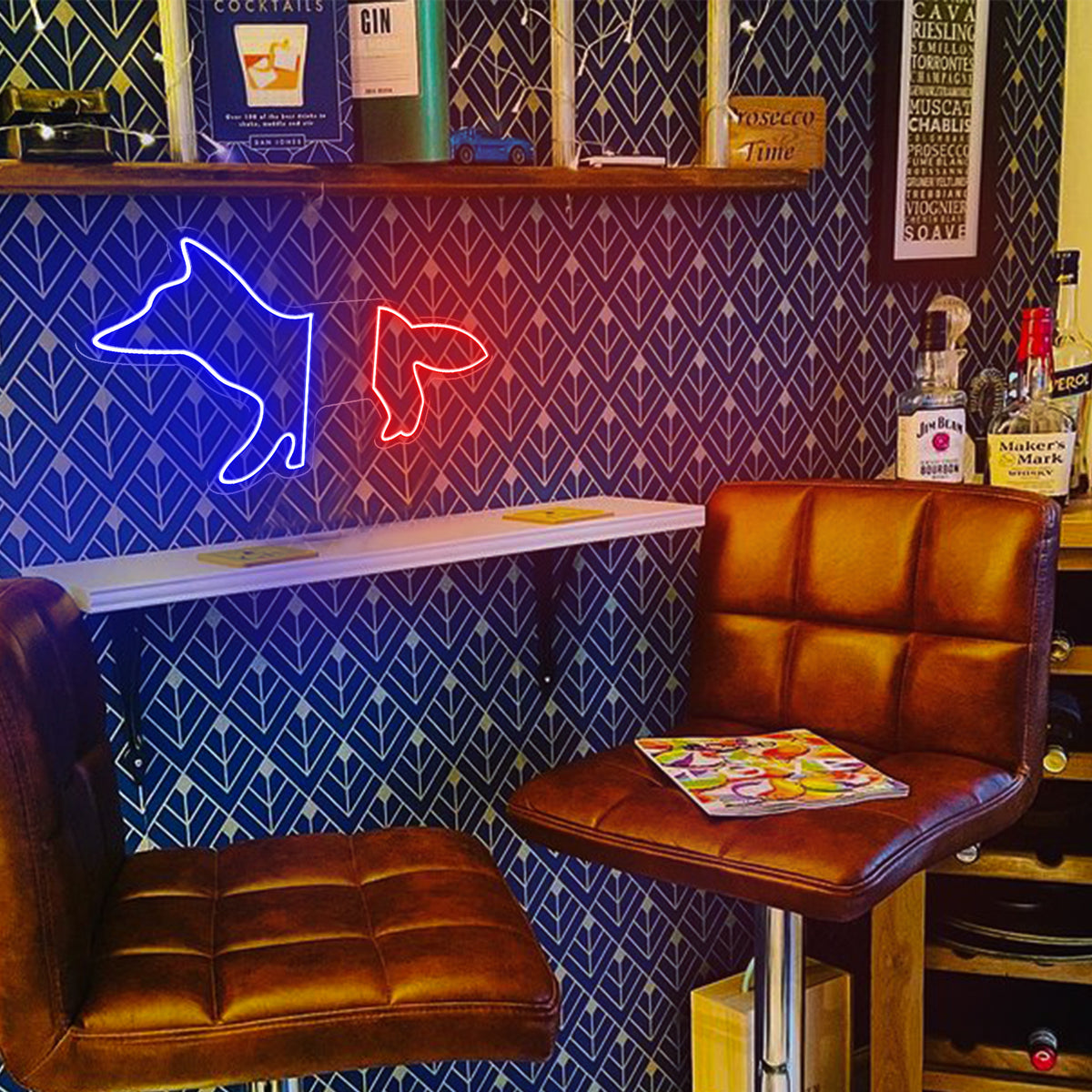 HDJSign - Wolf Bar Neon Sign